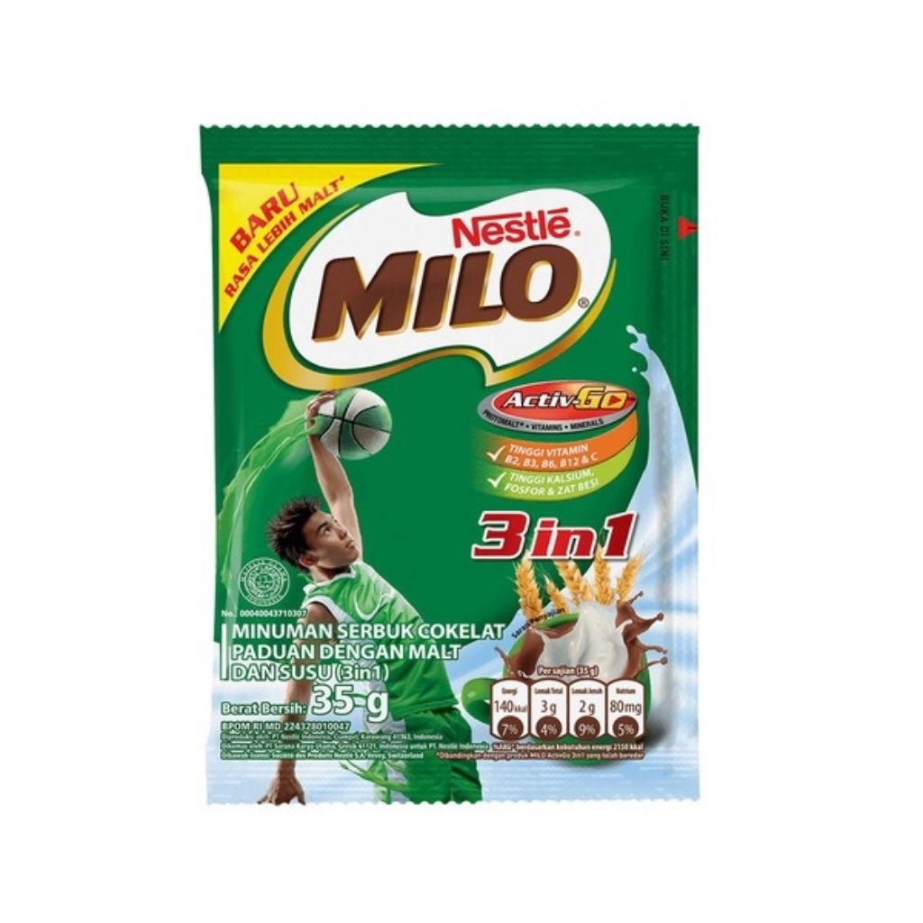 Jual Milo 3in1 Activ-Go Sachet/Sich 34g | Shopee Indonesia