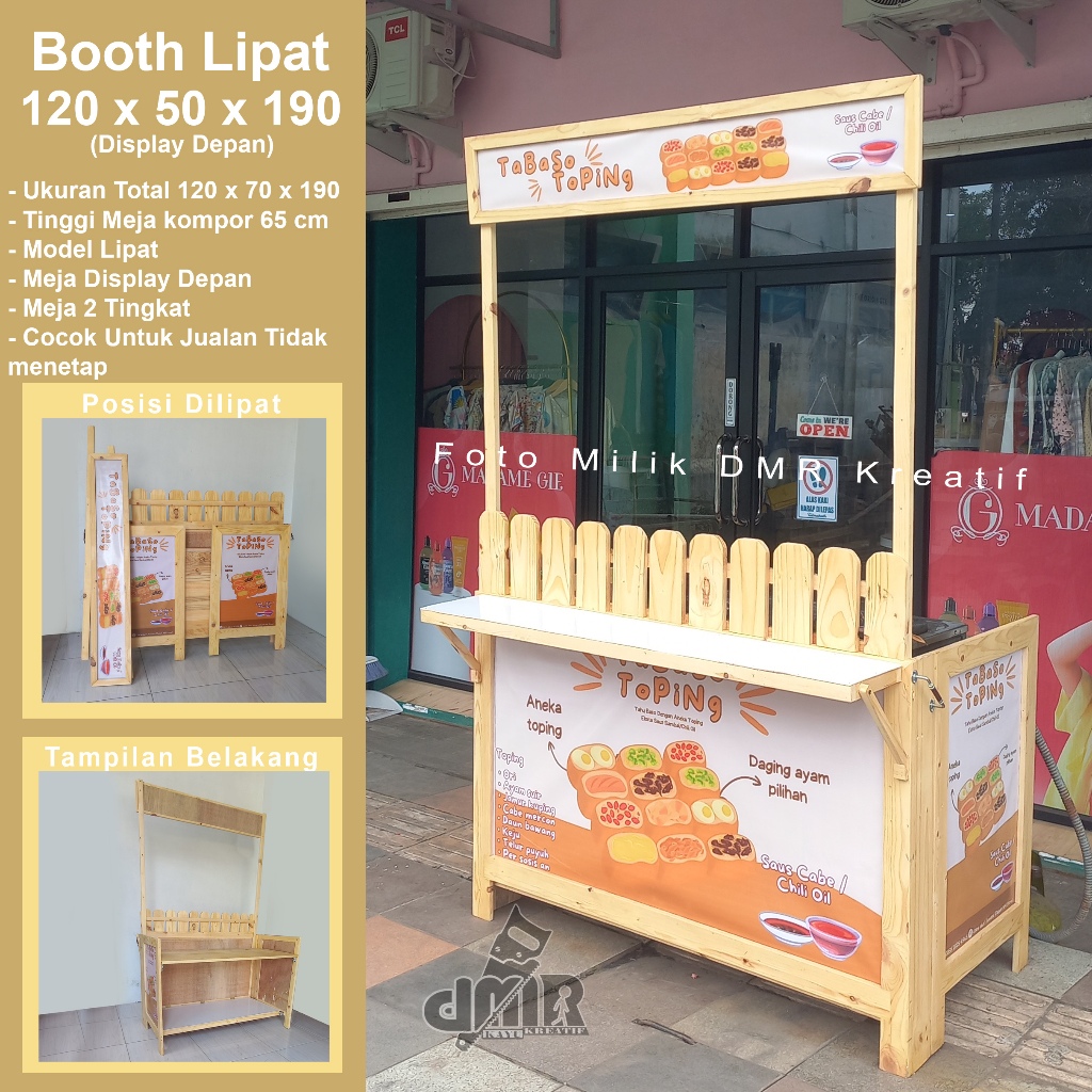 Jual Booth Portable Gerobak Stand Meja Lipat Jualan Event Desk Full ...