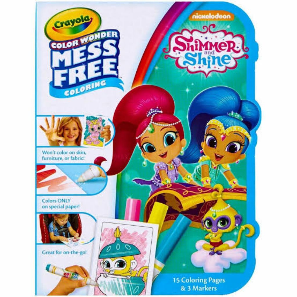 Jual crayola shimmer shine color mess free mini isi 3 warna spidol girl ...