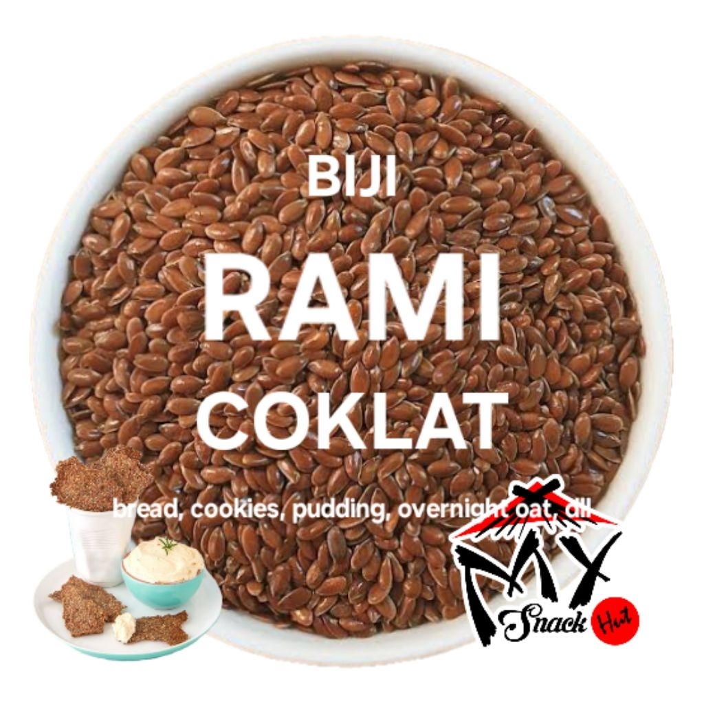 Jual BIJI RAMI COKLAT 250GR ORGANIC ORGANIK NATURAL BROWN FLAXSEED ...