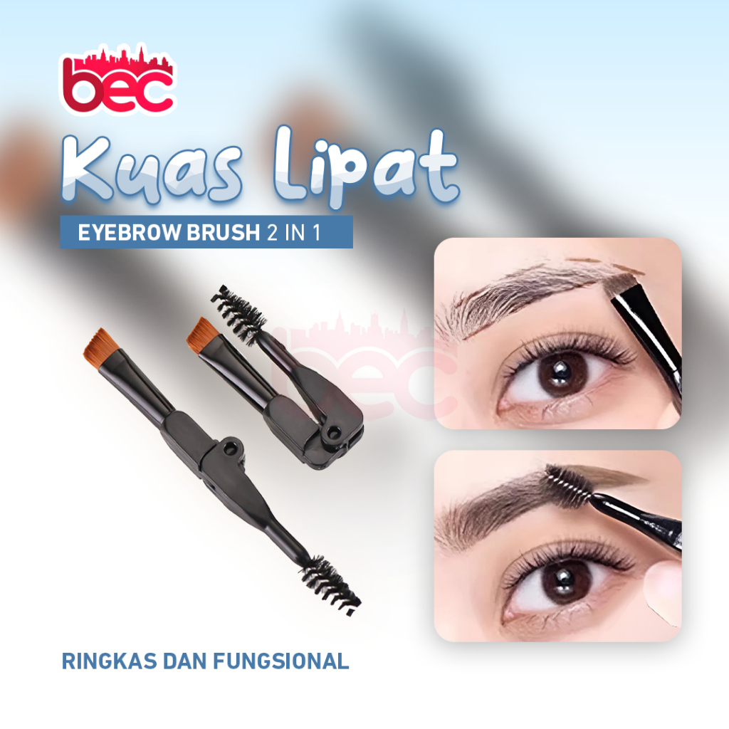 Jual [BEC] Kuas Lipat Eyebrow Brush 2 In 1 Model Lipat - Kuas Alis ...