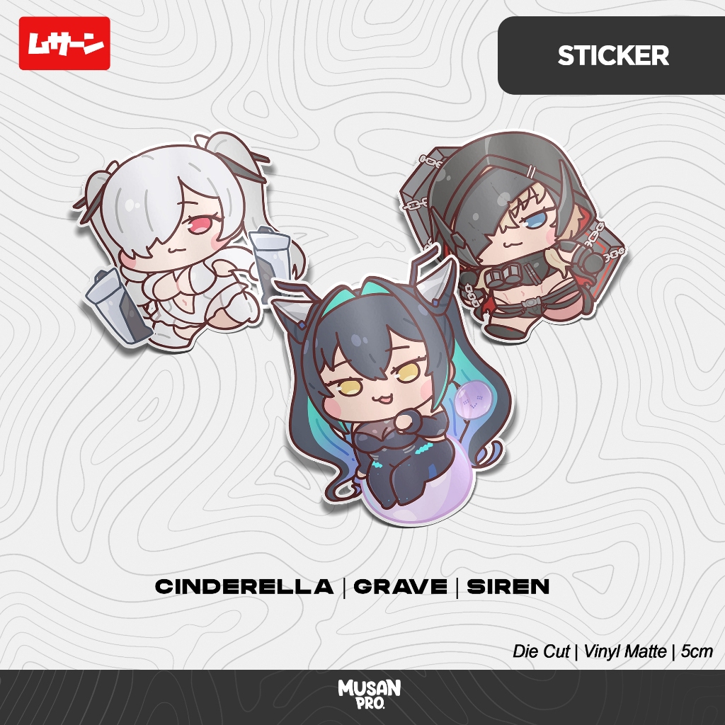 Jual Sticker NIKKE - Cinderella - Grave - Siren - Musan - Fan Merch ...