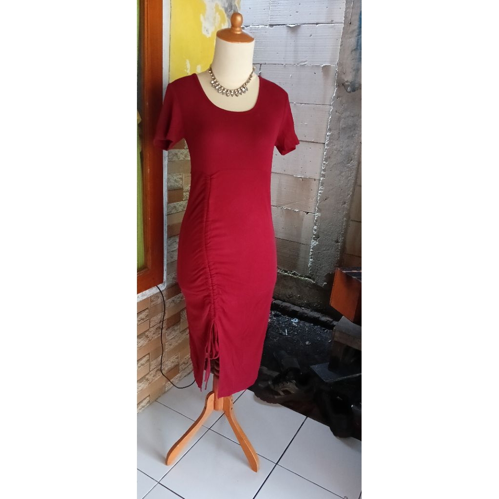 Jual dress long bawah serut | Shopee Indonesia