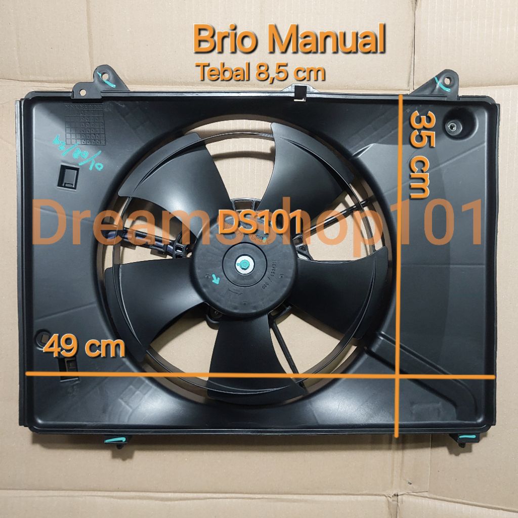Jual Shroud fan Extra fan motor fan kipas radiator ac honda Brio manual komplit original ...