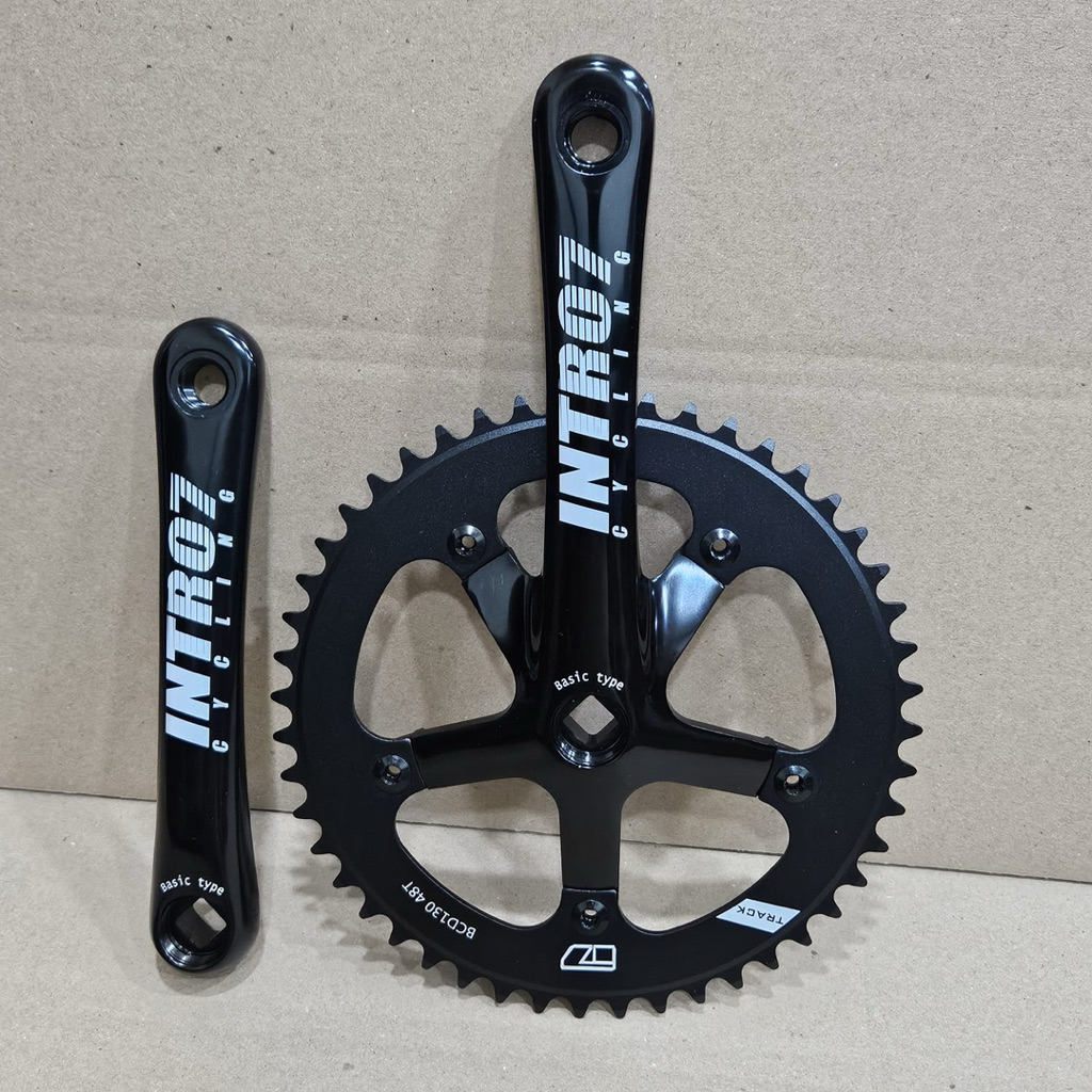 Jual Crankset Intro7 CYCLING TRACK BCD130 48T Bahan Alloy Hitam ...