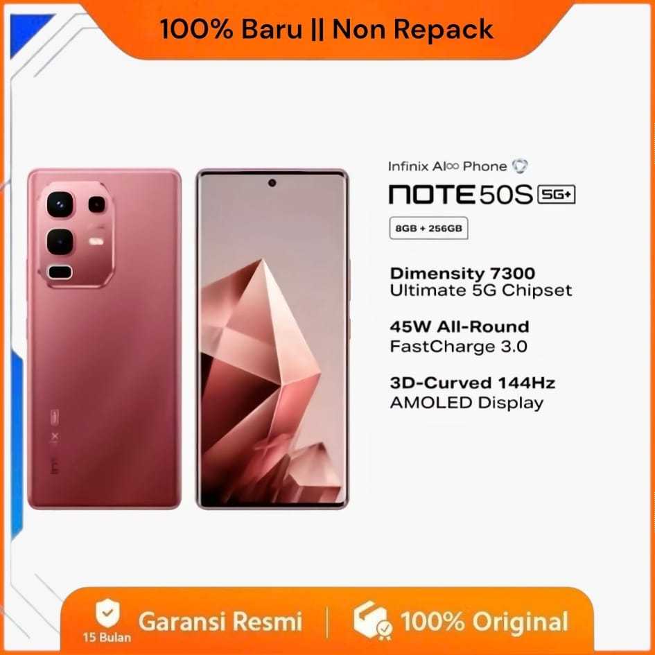 Jual Infinix Note 50S 5G+ 8/256 GB |Dimensity 7300Ultimate|3D Curved FHD+| infinix note 50s ...