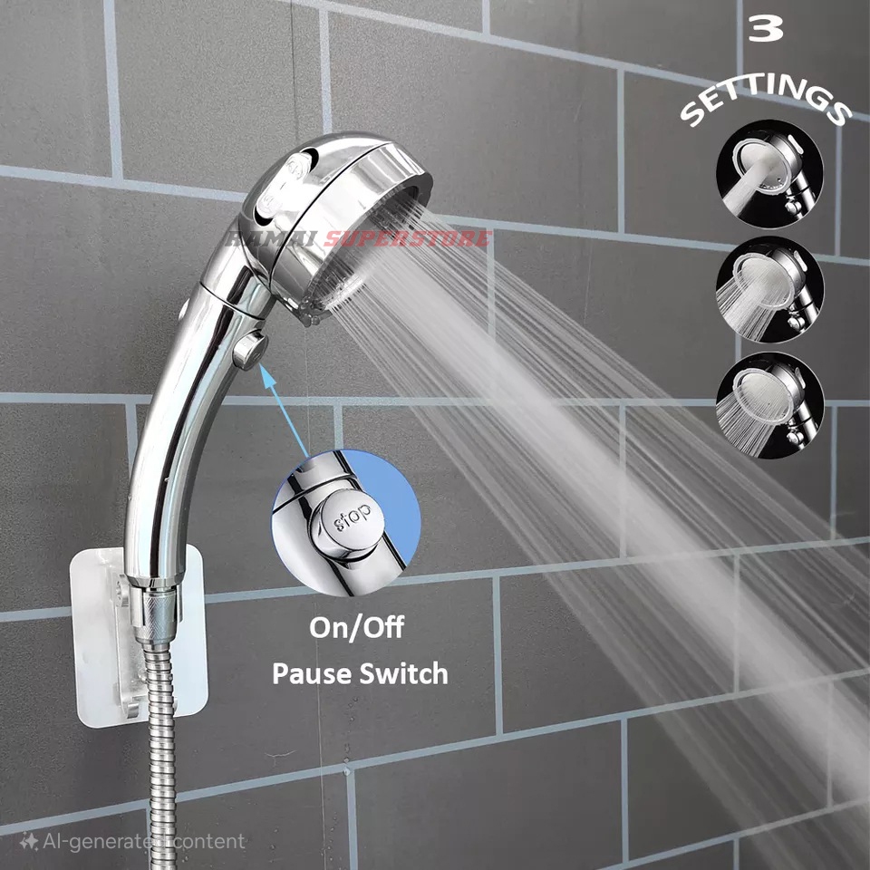Jual Kepala Shower Mandi Rotating With 3 Mode Pressure | Shopee Indonesia
