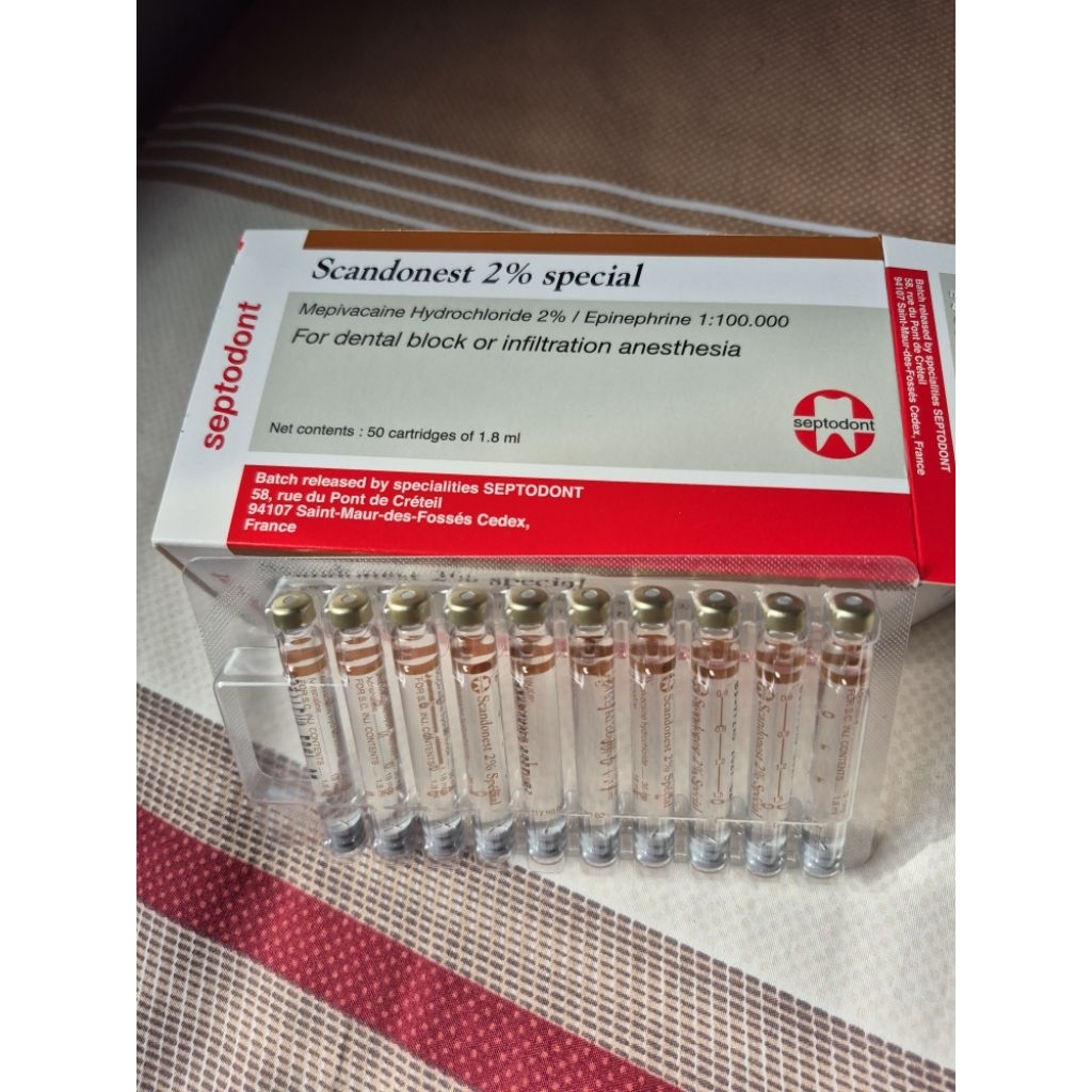 Jual STRIP Scandonest 2 percent ASLI ORIGINAL septodont | Shopee Indonesia