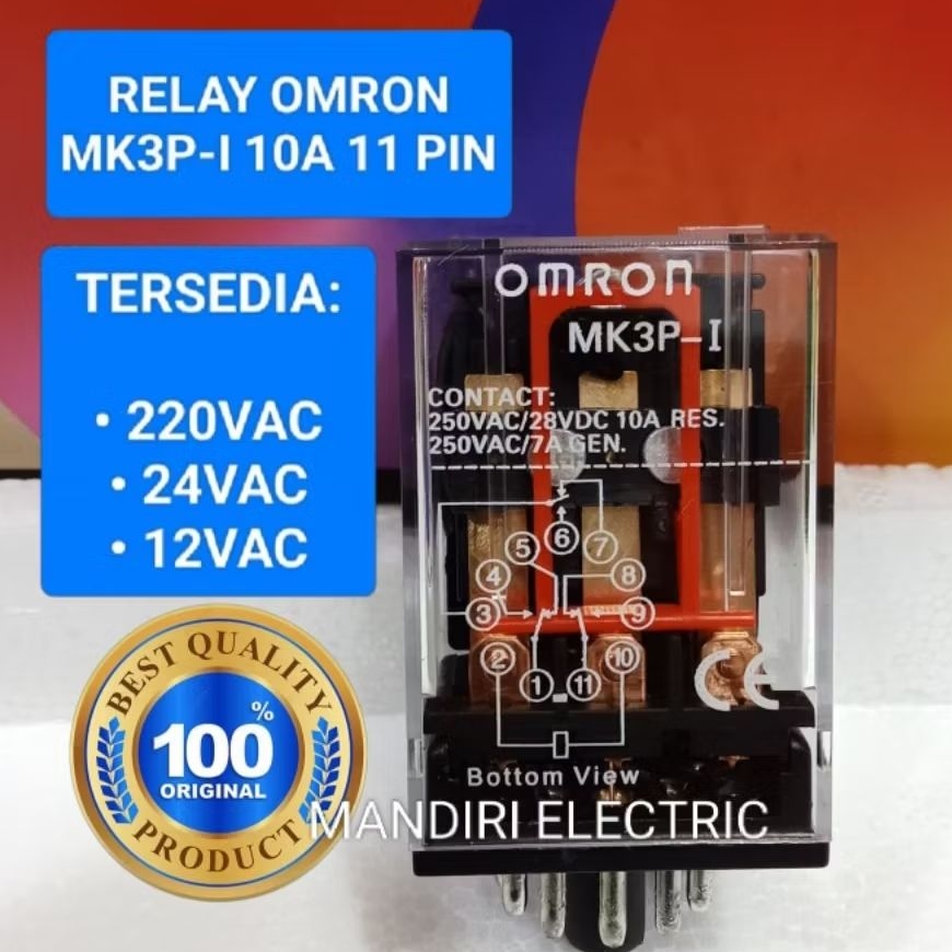 Jual relay omron mk2p-i mk2p mk2p 220vac 8pin 10a | Shopee Indonesia