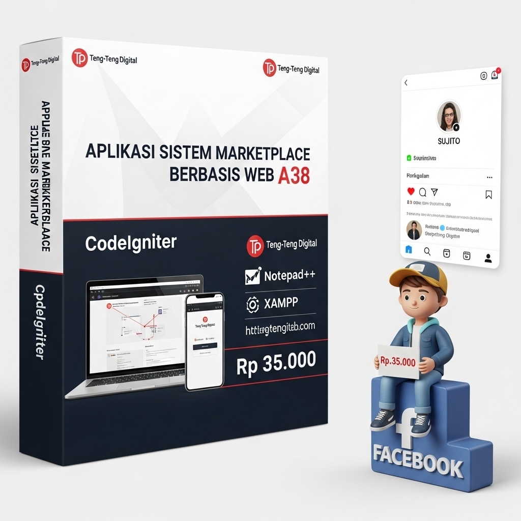 Jual APLIKASI SISTEM MARKETPALCE BERBASIS WEB A38 | Shopee Indonesia