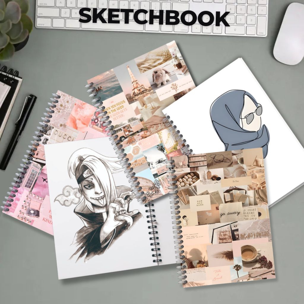 Jual Buku Sketsa Sketchbook A5,Polos Craft Vintage Sektch book murah ...