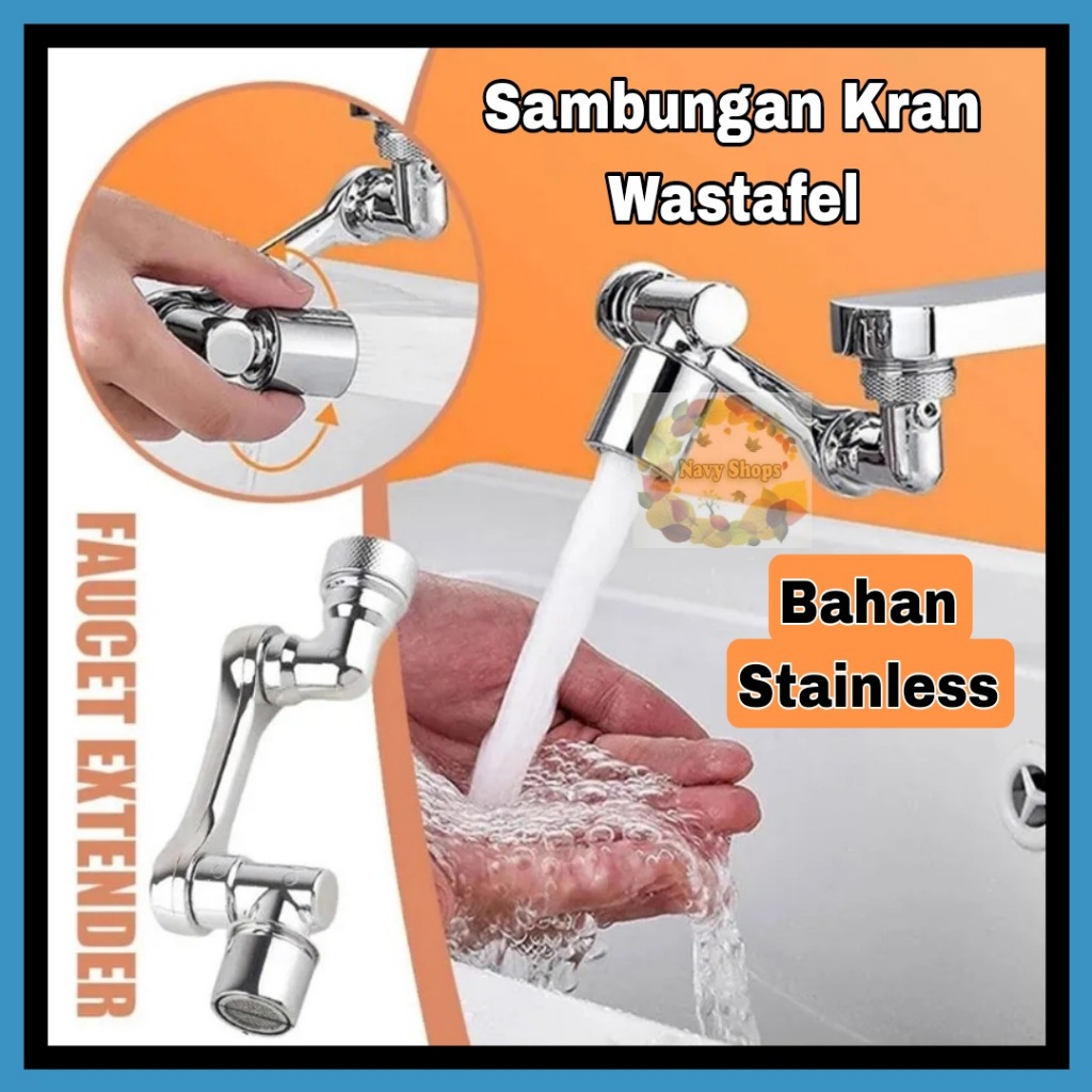 Jual Sambungan Kran Stainless Flexible 2 Mode Pancuran Air Extender ...