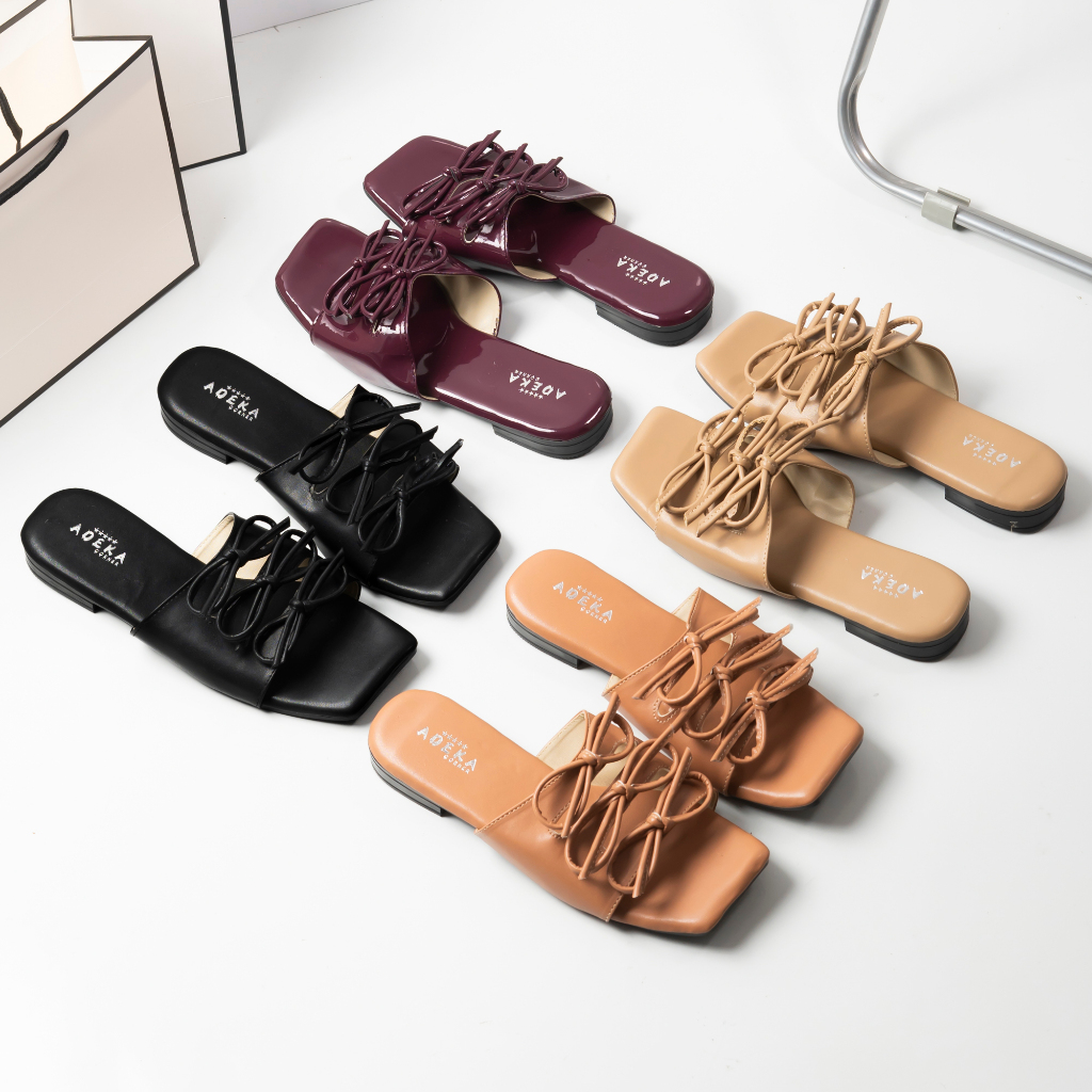 Jual ADK Shoes Sandal Gimmie pita 3 Karet Wanita Flat look korean style ...