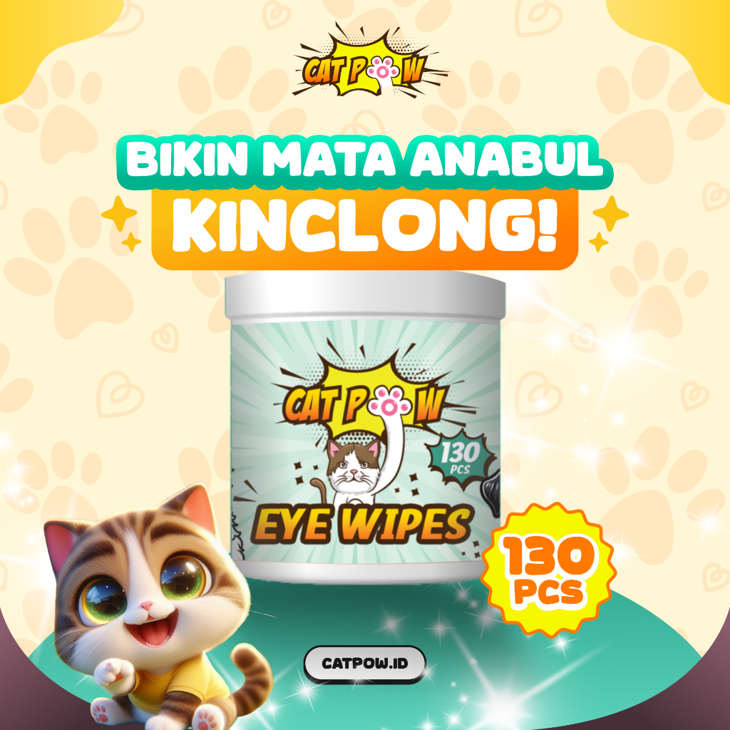 Jual CATPOW Eye Wipes 200pcs – Tisu Basah Pembersih Mata Kucing Anabul ...