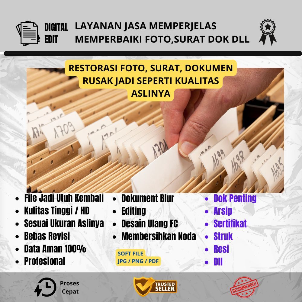 Jual Memperbaiki Restorasi File Foto | Surat | Dok dll yang rusak jadi ...