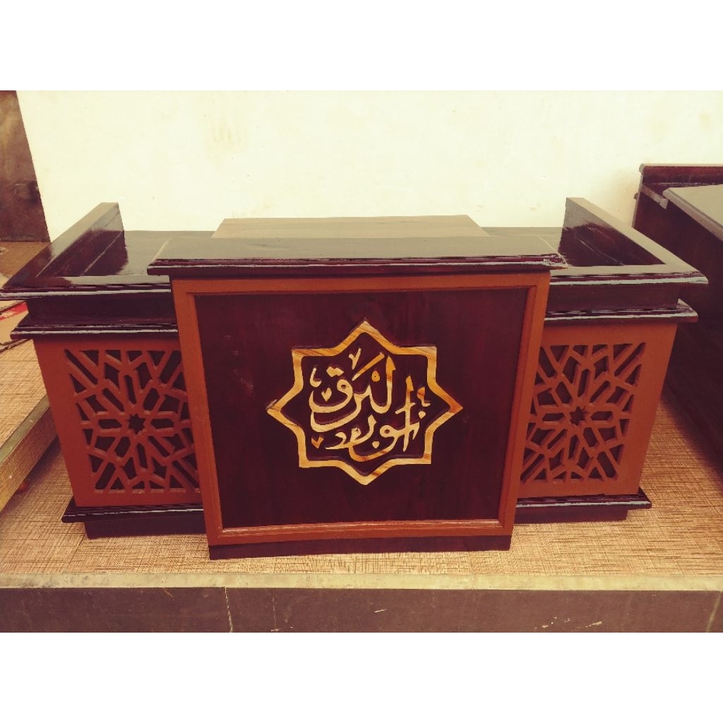 Jual meja majelis taklim plus logo | Shopee Indonesia
