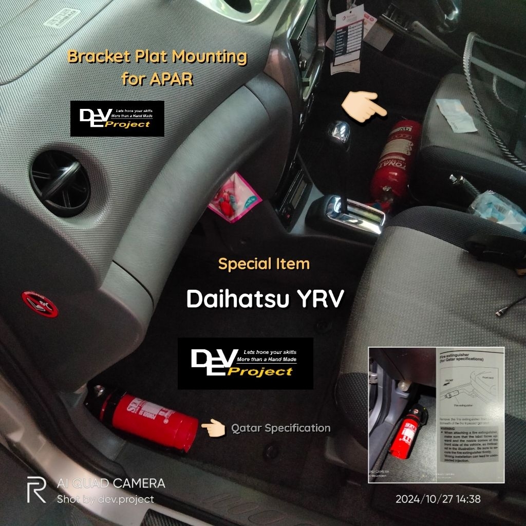 Jual Dev-Project Fire Extinguisher Bracket Special Item for Daihatsu ...