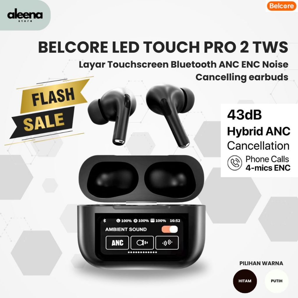 Jual SUPER SALE!! BELCORE THE POD LED TOUCH 2 PRO TWS Layar Touchscreen ...