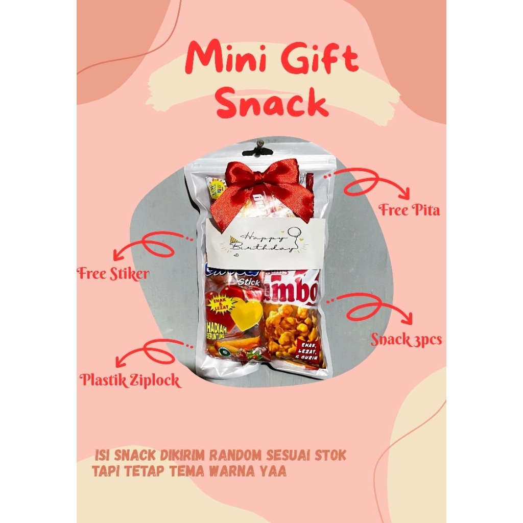 Jual Mini Gift Snack, Hampers Snack, Snack Freebies Tema Warna Merah ...