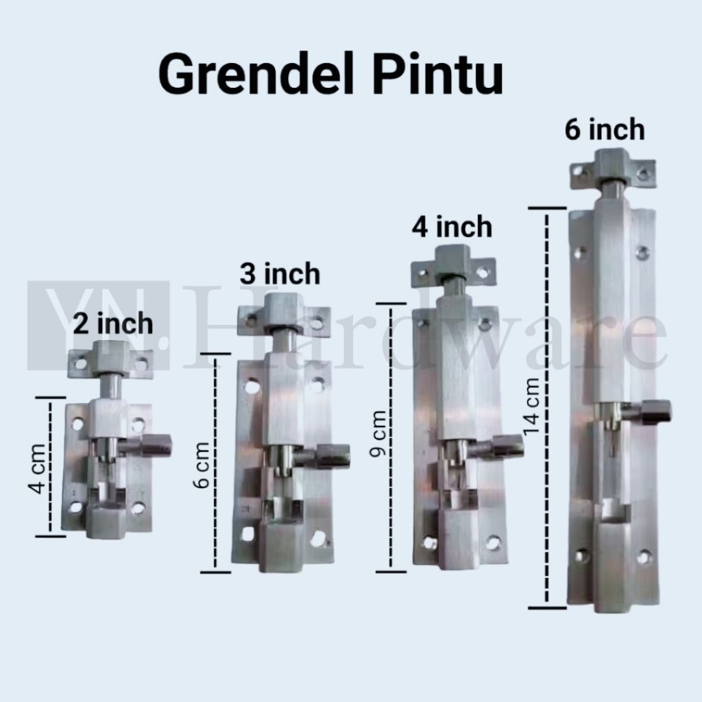 Jual Grendel pintu slot jendela aluminium 2 inch 3 inch 4 inch 6 inch ...