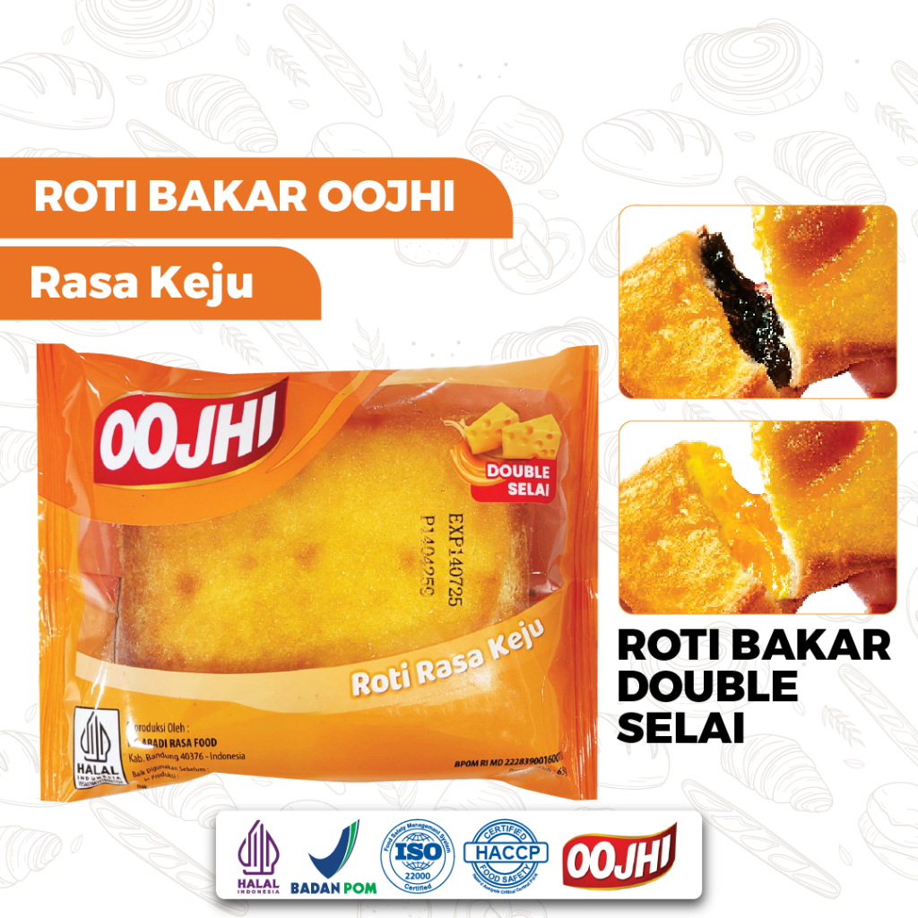 Jual Roti OOJHI Roti Bakar Doble Selai Rasa Keju 1 Dus Isi 60pcs ...
