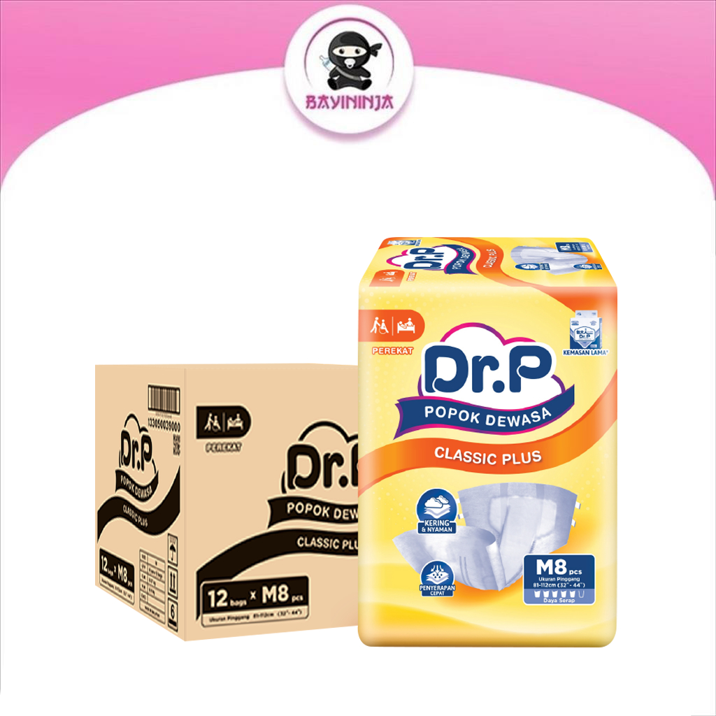 Jual DRP Dr. P Adult Diapers Popok Dewasa Classic Plus M8 - 1 Ctn 12 ...