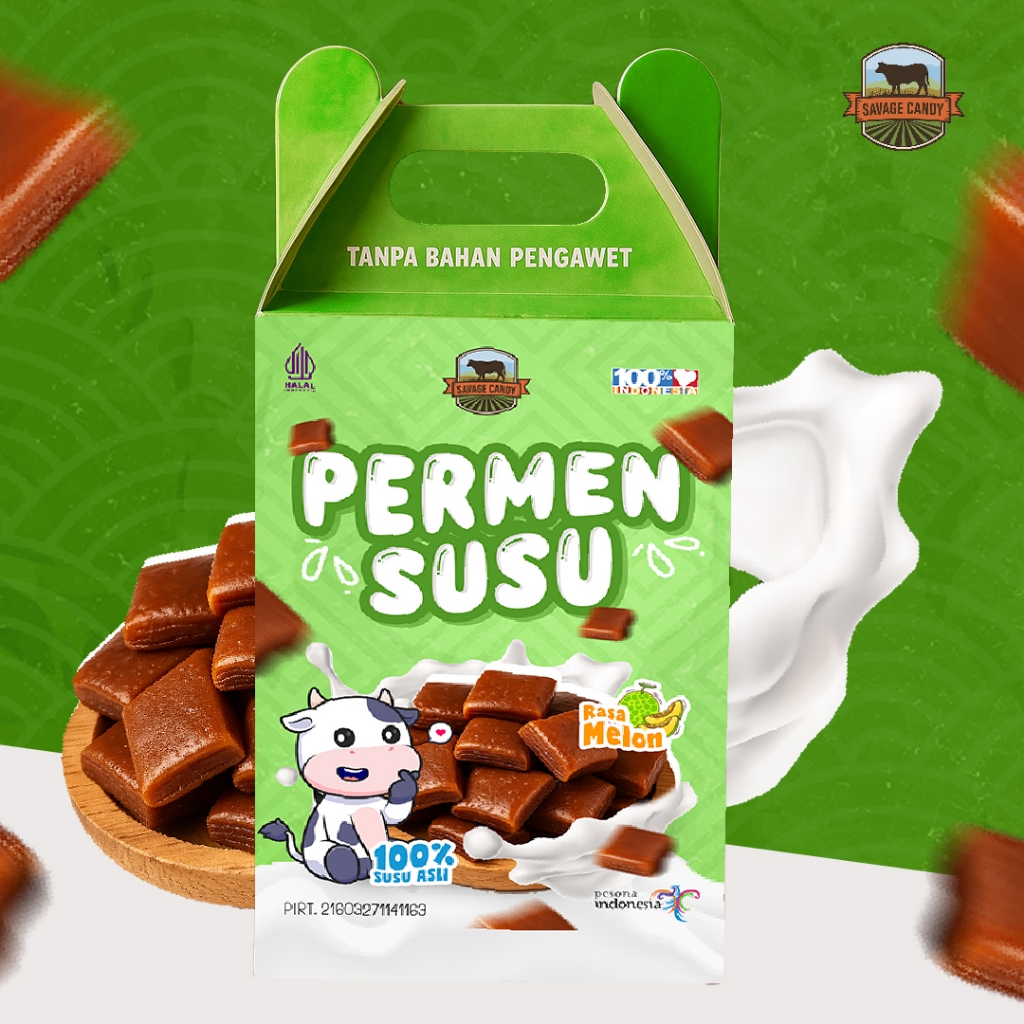 Jual SAVAGE CANDY (Melon)/Permen Susu Lembang/Oleh-Oleh Lembang | 100% ...