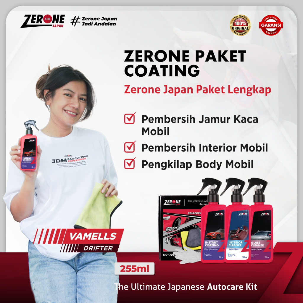 Jual Zerone Japan Paket Lengkap Coating Pembersih Jamur Kaca Interior ...