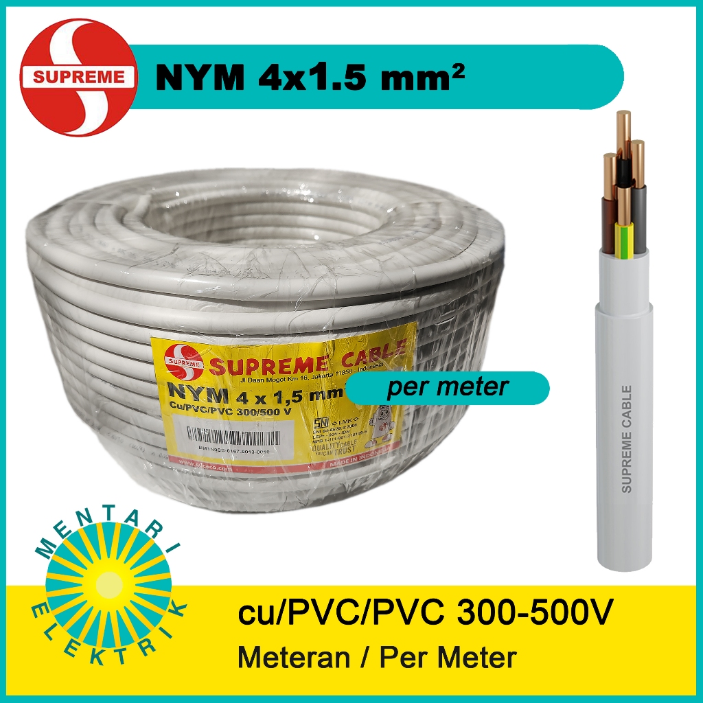 Jual Kabel SUPREME NYM 4X1.5 4X1,5 Meteran / Per Meter | Shopee Indonesia