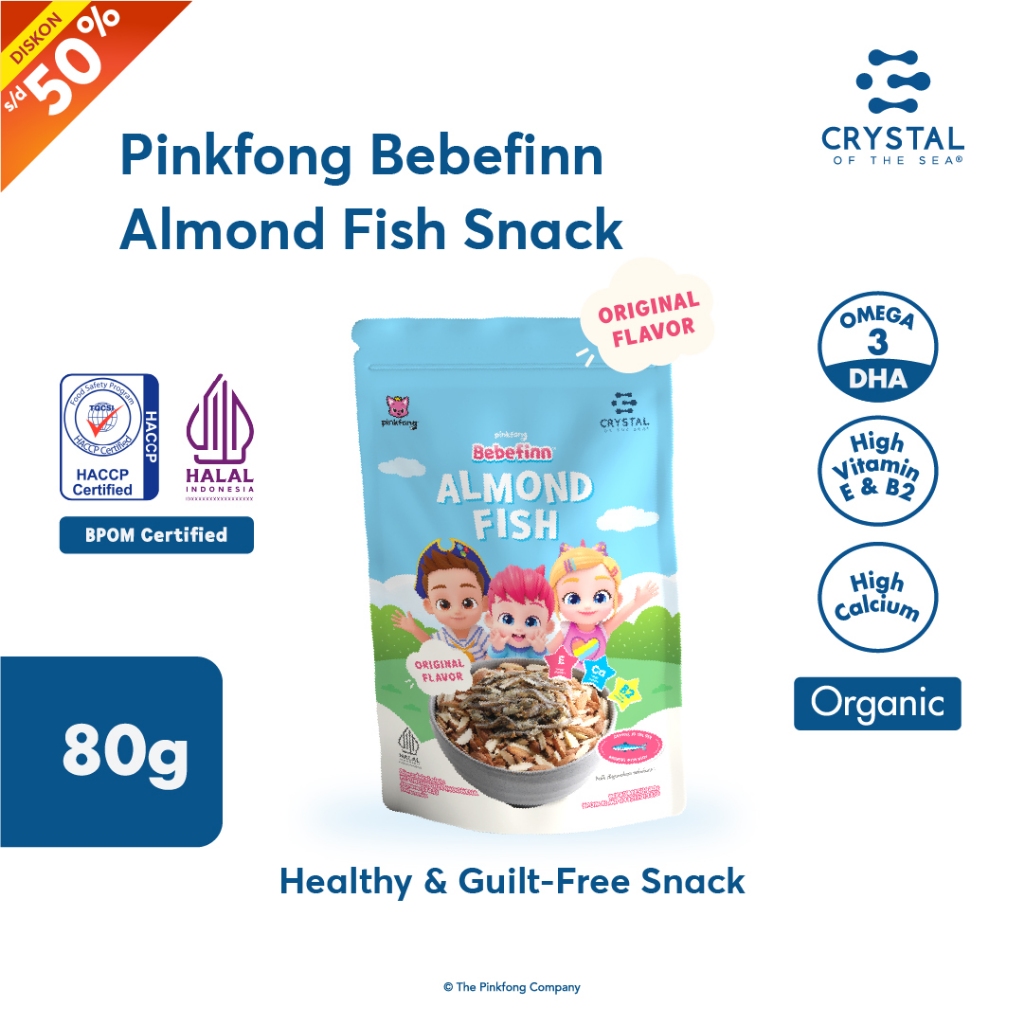 Jual Crystal of the Sea | Pinkfong Bebefinn Almond Fish Snack Original ...