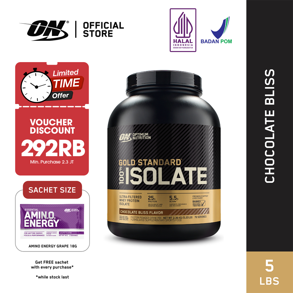 Jual Optimum Nutrition Gold Standard Isolate Protein 5 lbs + Amino ...