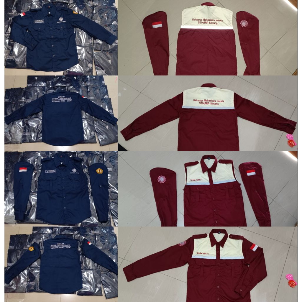 Jual Kemeja Custom / Kemeja 2in1 / Bebas Design / Kemeja Polos / Kemeja ...