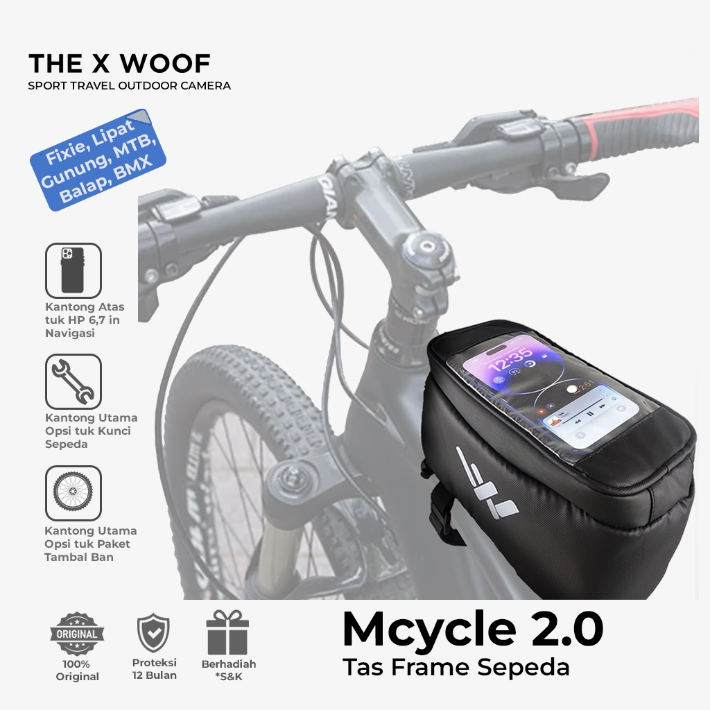 Jual The X Woof Mcycle2 Tas Sepeda Frame Bag Tahan Air dan Berkualitas ...