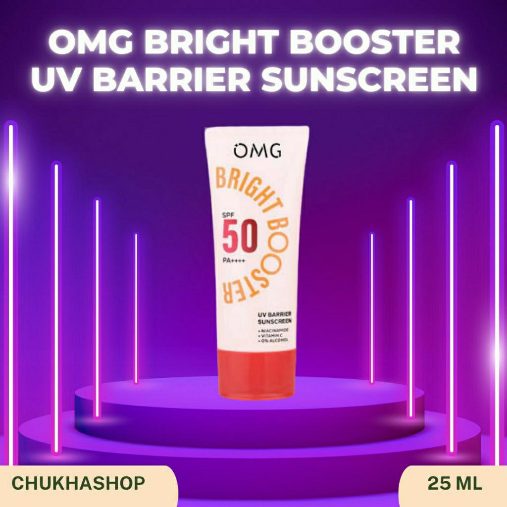 Jual OMG Oh My Glow Bright Booster UV Barrier Sunscreen SPF 50 PA++++ 25ml | Shopee Indonesia