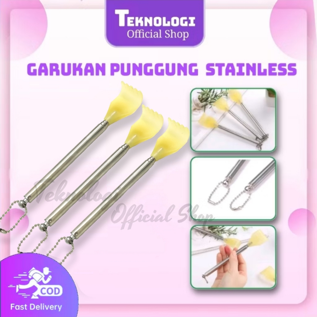 Jual TOS Garukan Punggung Bahan Stainless Plastik Bentuk Tangan Bisa ...