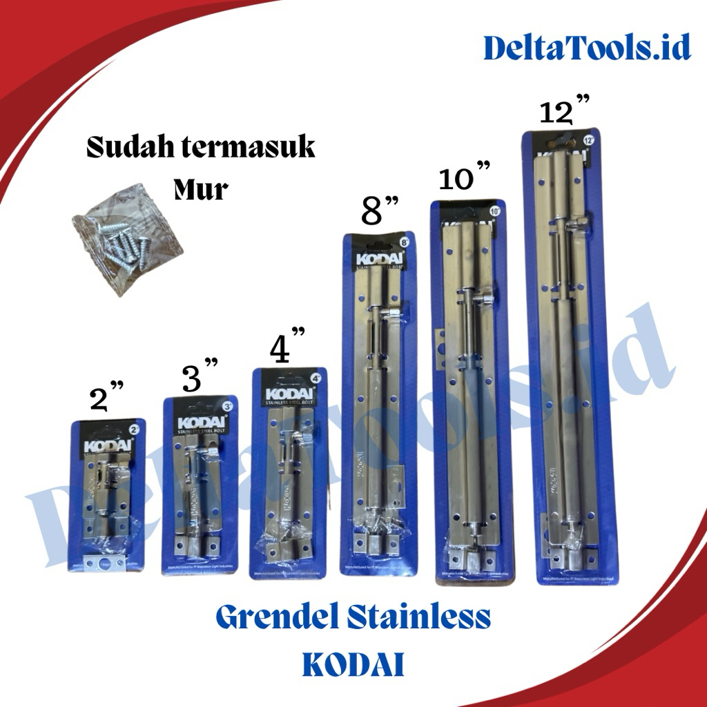 Jual Grendel SS Pintu Jendela KODAI Gerendel Selot Pintu 2” 3” 4” 8” 10 ...