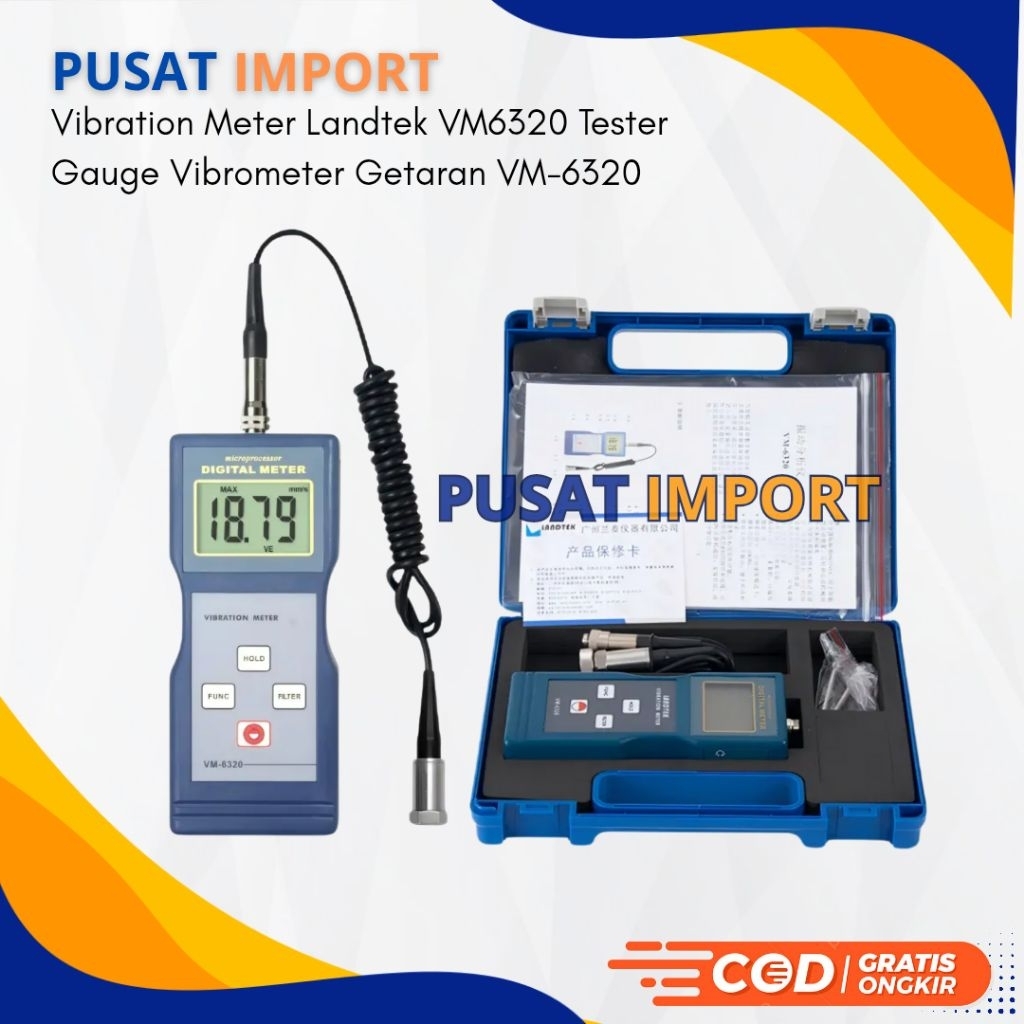 Jual Vibration Meter Landtek VM6320 Tester Gauge Vibrometer Getaran VM ...