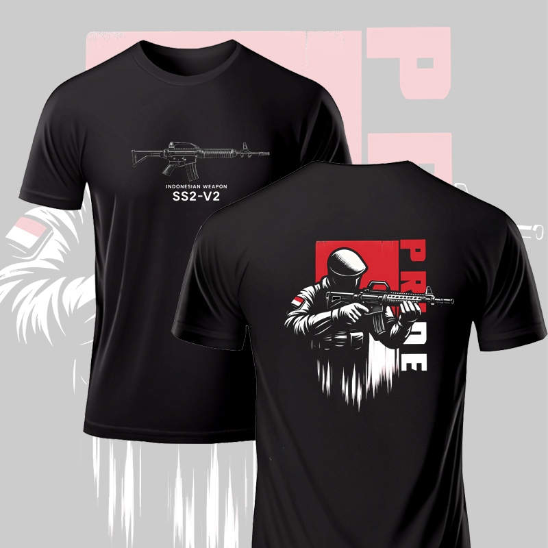 Jual KAOS MILITER ARMY Senapan Serbu SS2-V2 Pindad / Baju Kaos TNI ...