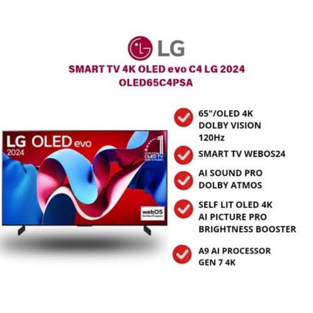 Jual LG OLED65C4PSA OLED 65 Inch UHD 4K OLED65C4 65C4 Smart TV New ...