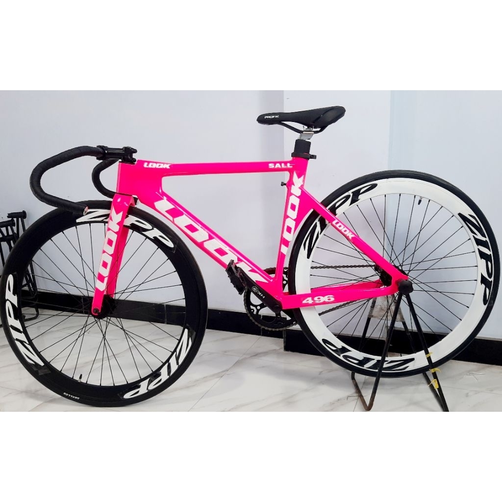 Jual Fixie Look Pink Fanta Dengan Velg Zipp Murah Meriah Siap Pakai ...