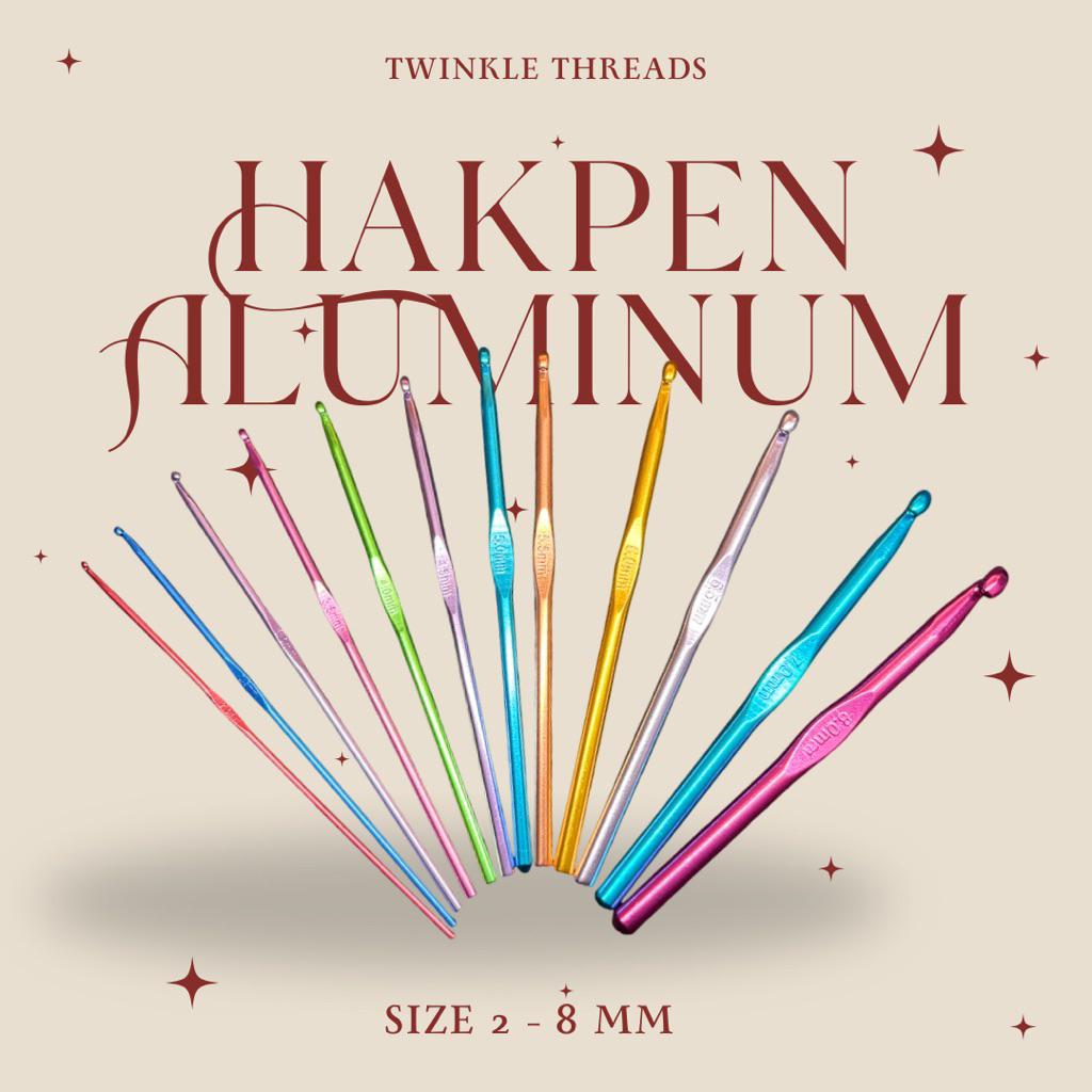 Jual Hakpen Aluminum Hook - Crochet Jarum Jahit Hook | Shopee Indonesia