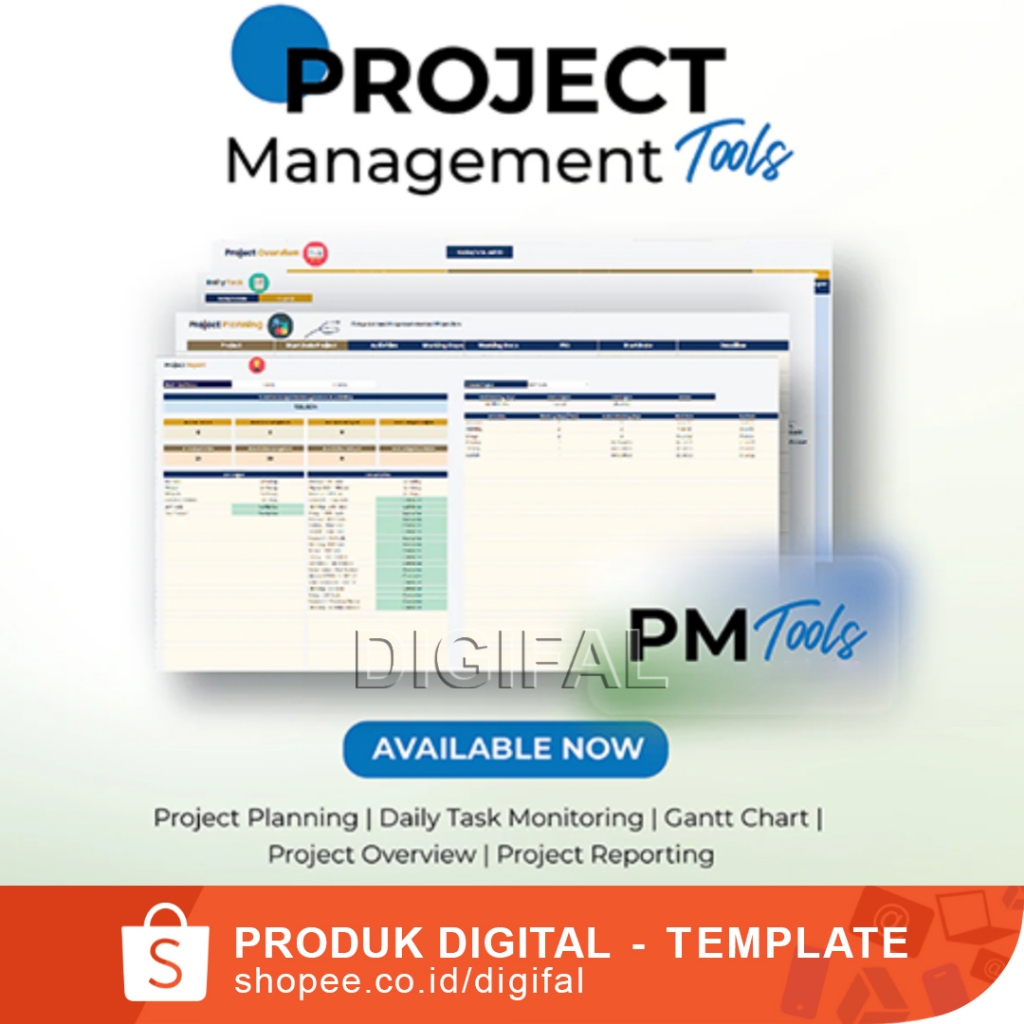 Jual Project Management Tools Lite Version - Template Manajemen Proyek Profesional Dengan ...