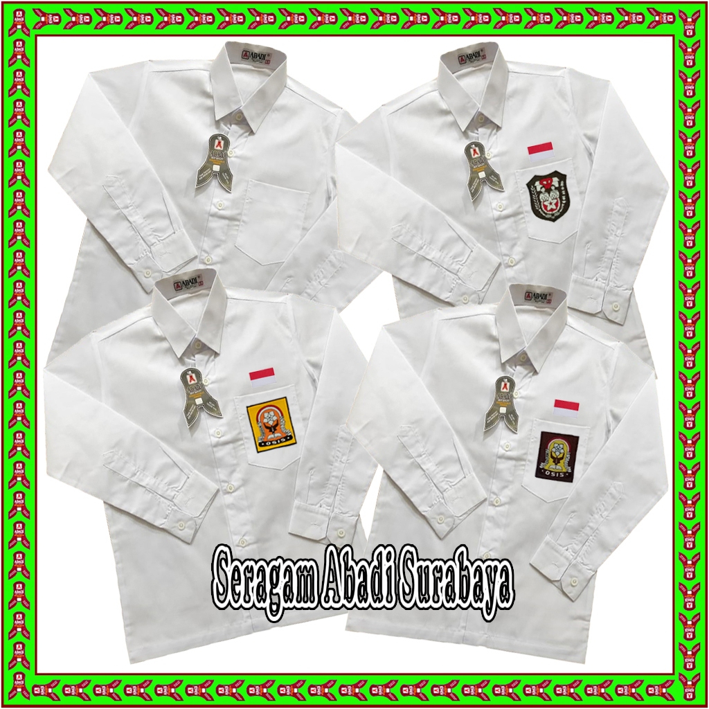 Jual Kemeja / Baju Putih Panjang Polos, Bed SD/SMP/SMA + MP, Seragam ...