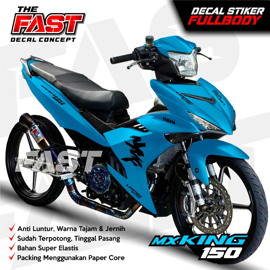 Jual Decal Stiker Yamaha Mx King V1 Full Body Motif Polos Simpel Jepang Striping Variasi Mx King ...
