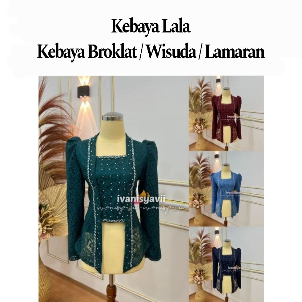 Jual (F5) Kebaya Lala | Kebaya Broklat +Furing / Kebaya Modern / Kebaya ...