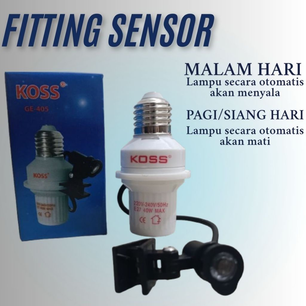 Jual Fitting Lampu Sensor Cahaya Otomatis Untuk Segala Lampu / Fitting ...