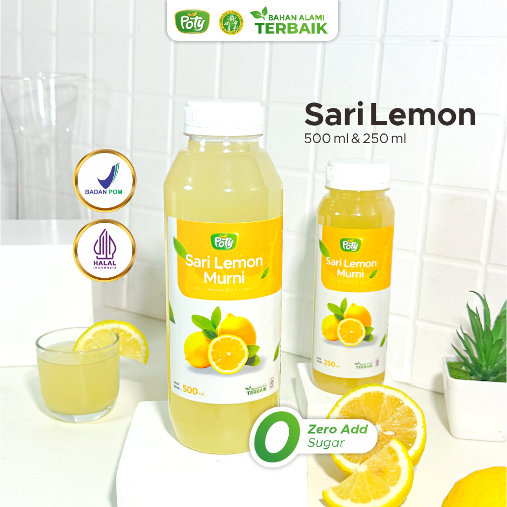 Jual Poty Sari Lemon / Sari Lemon 750 ml / Sari Lemon 500 ml / Sari ...