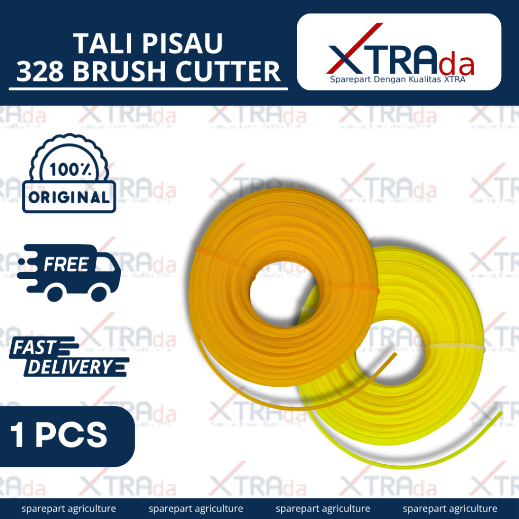 Jual Trimmer Line 50m Tali Senar Nylon Cutter Mesin Potong Rumput Brush ...