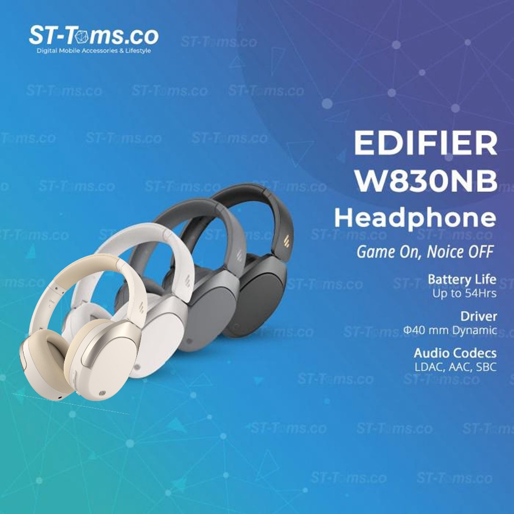 Jual Edifier W830NB / W 830NB Wireless Over Ear Headphones Active Noise ...