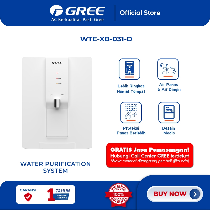 Jual Gree Water Purification System - SlimWall Dispenser GREE - WTE-XB ...
